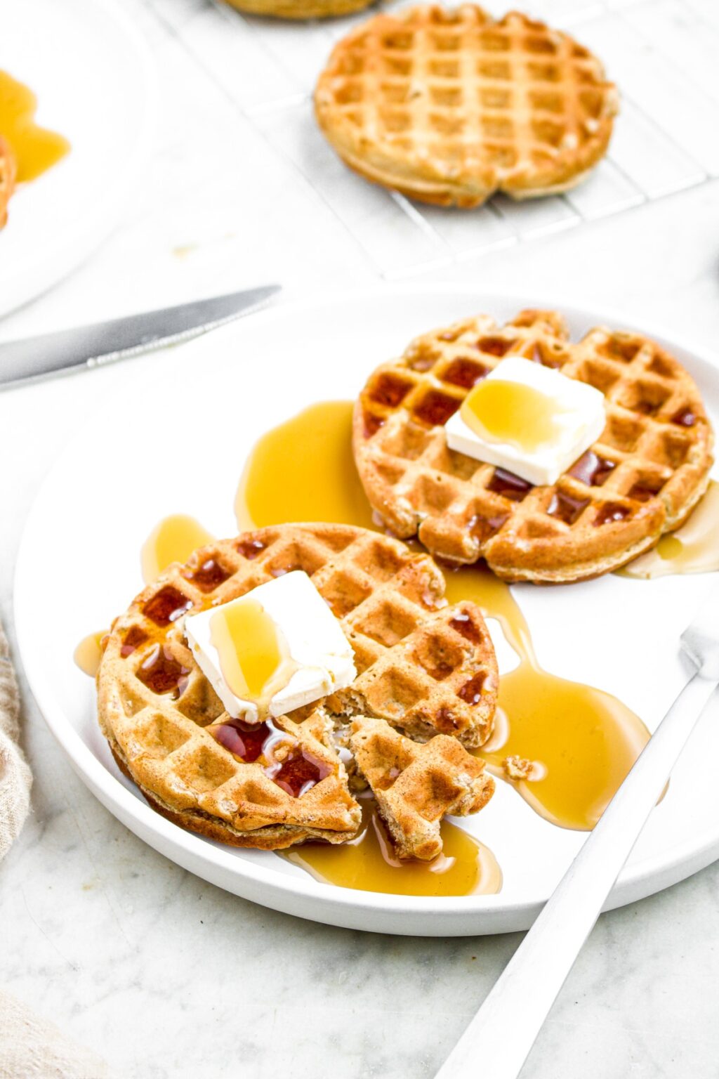 Vegan Protein Powder Waffle Recipe - 14g of plant-based protein!