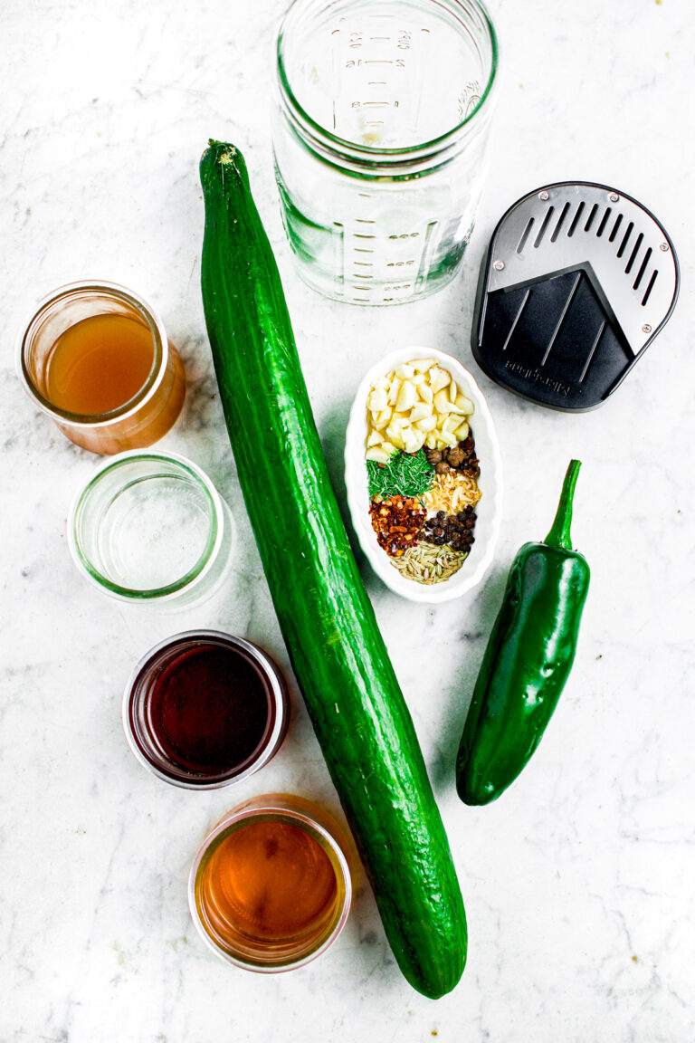 Spicy Maple Bourbon Refrigerator Pickles - chips or spears