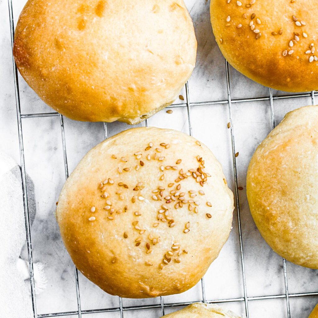 Homemade Vegan Burger Buns (soft + fluffy recipe!)