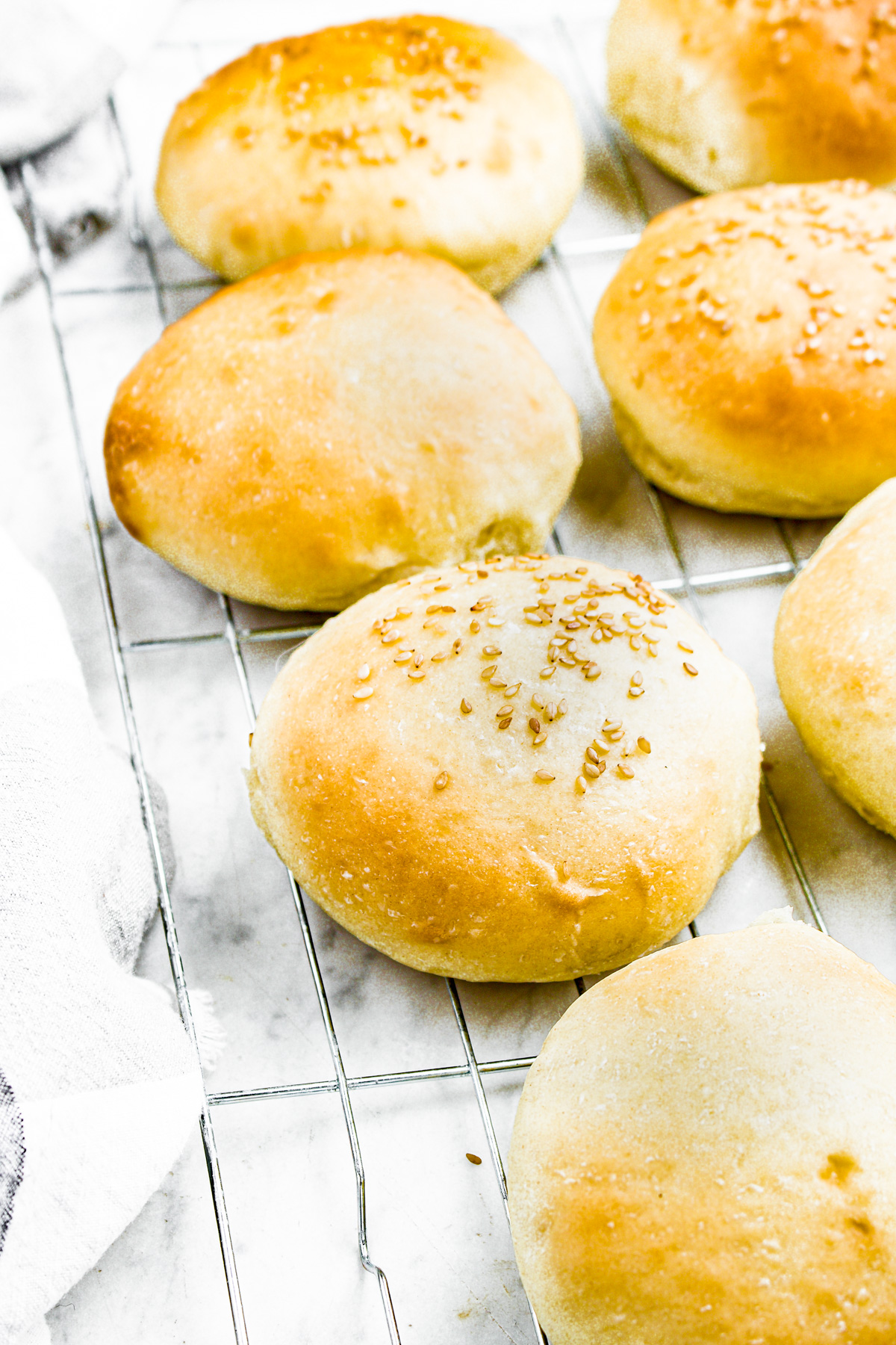 Homemade Vegan Burger Buns (soft + fluffy recipe!)