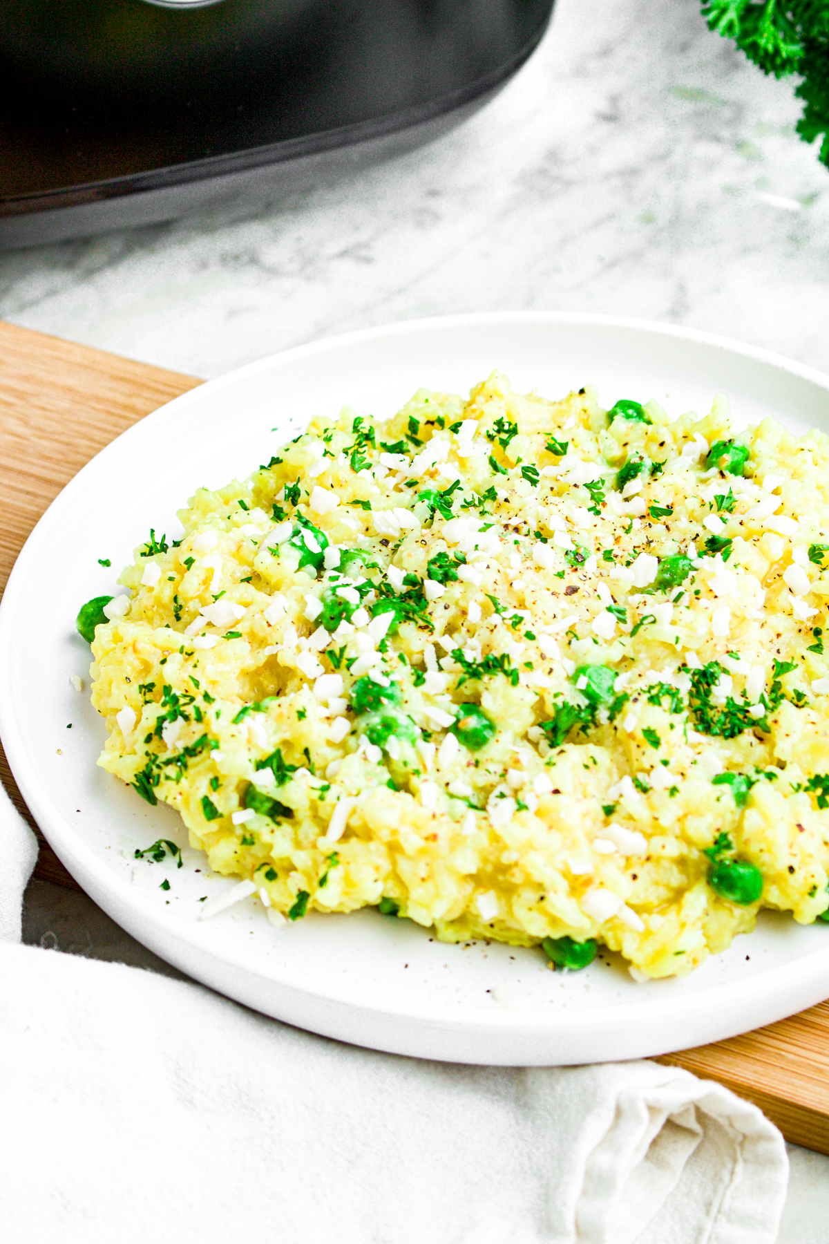 The Easiest Vegan Risotto in a Rice Cooker!