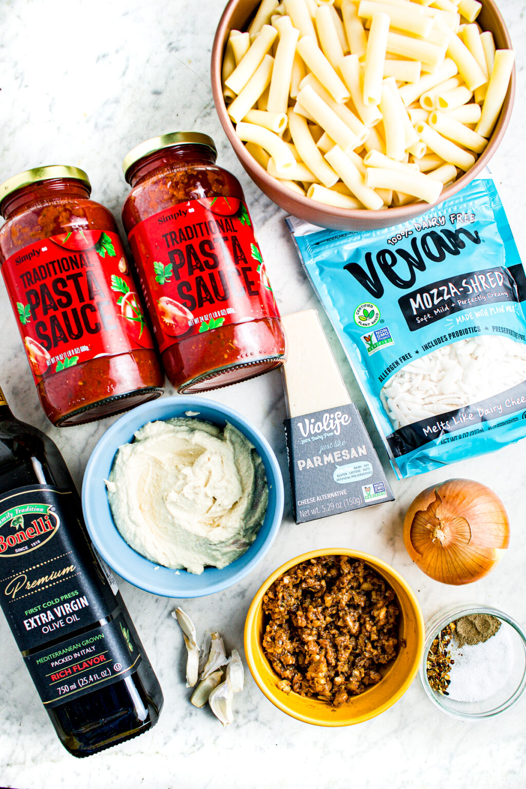 Vegan Baked Ziti (no cashews!)